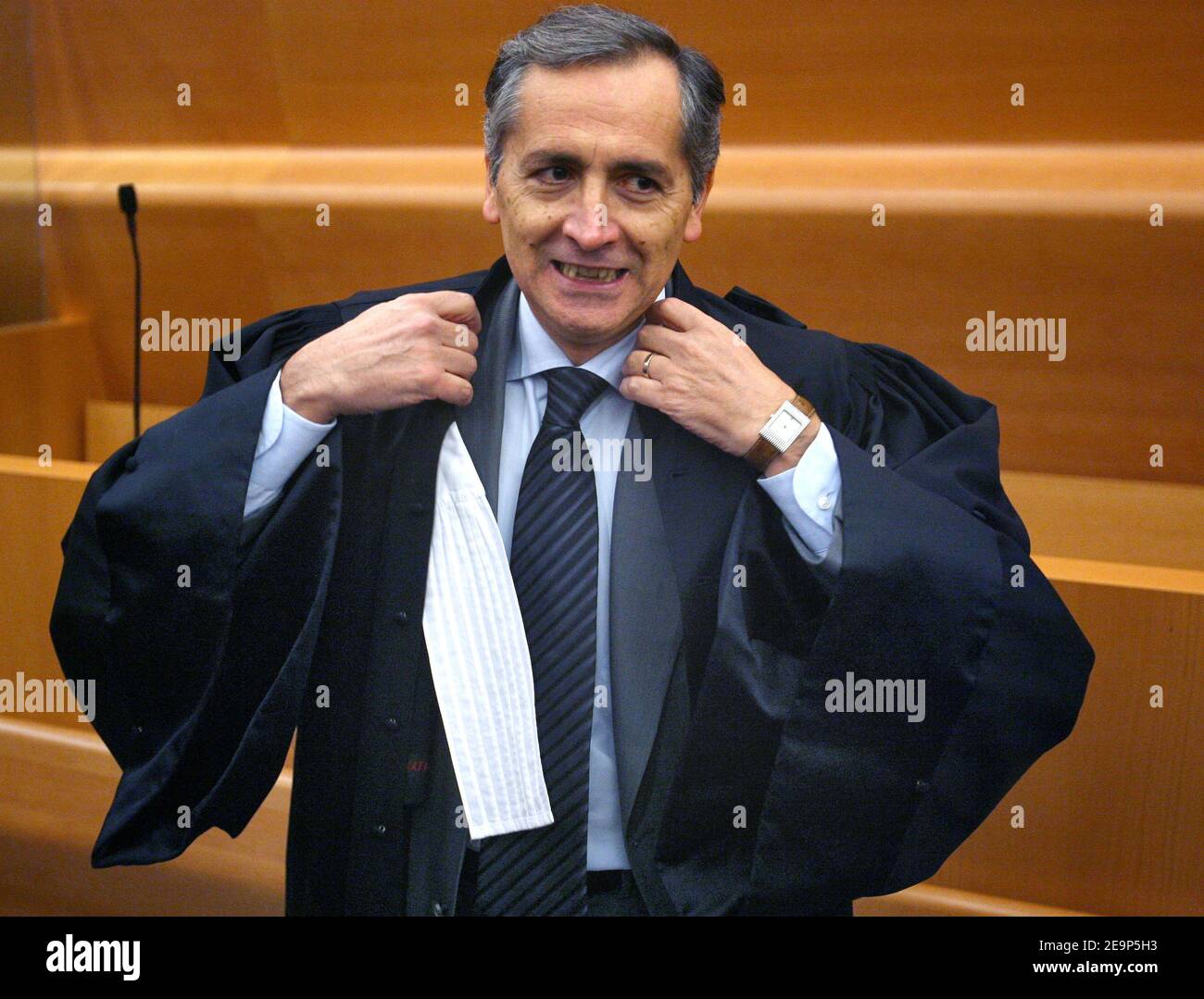 Marc Cecillon's advocate Robert Zelmati attends the start of Marc ...