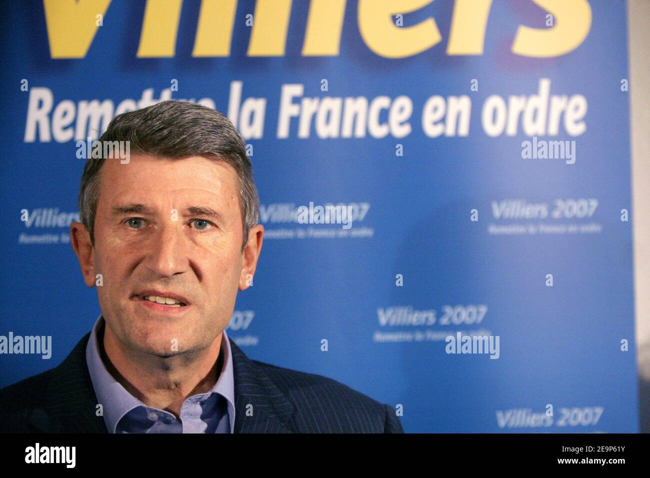 Philippe de Villiers, president of Mouvement Pour la France, inaugurate ...