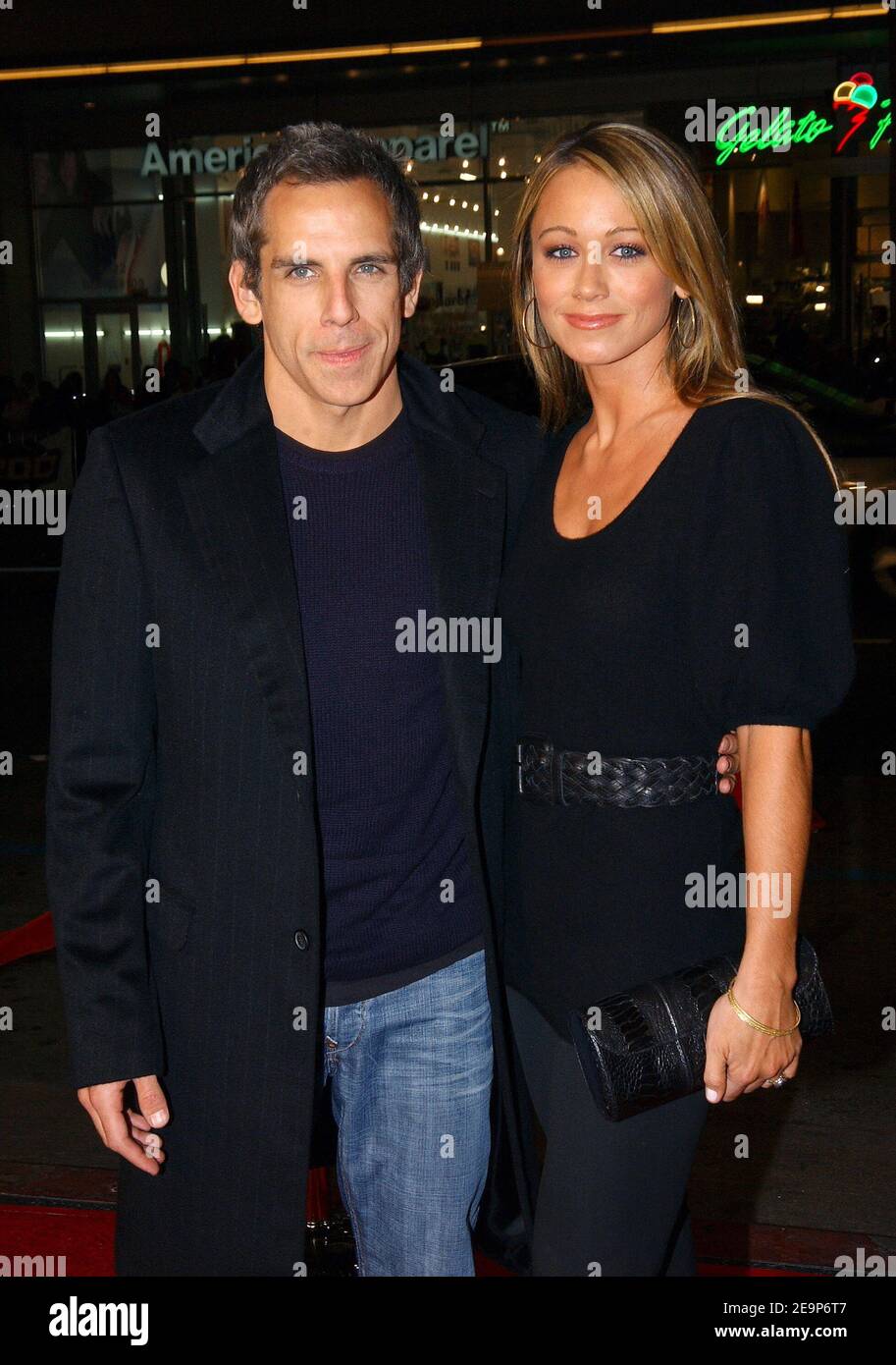 Ben Stiller and wife Christine Taylor attend the premiere of Tenacious ...