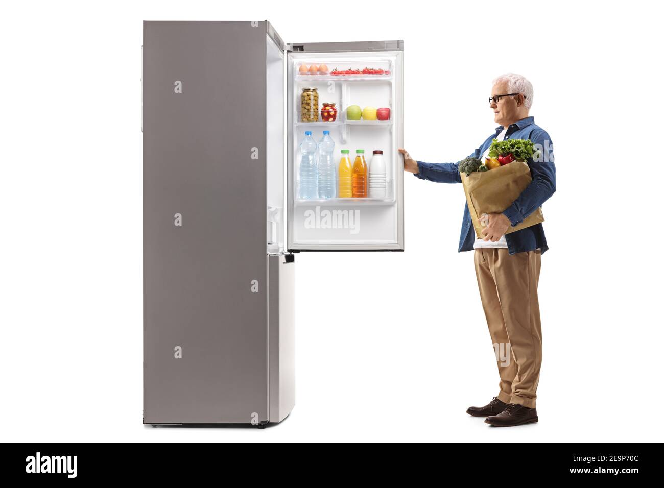 Person opening refrigerator hi-res stock photography and images - Alamy