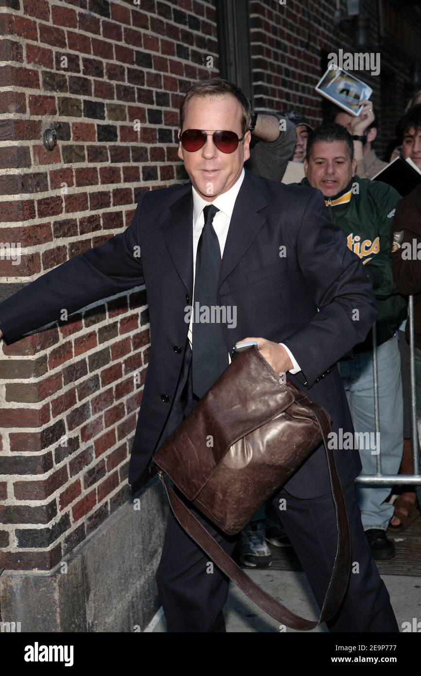 Kiefer Sutherland, cast member of the TV show '24', arrives at the Ed ...
