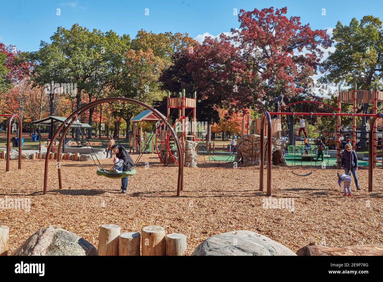 High Park waterplay and childrens playground Stock Photo - Alamy
