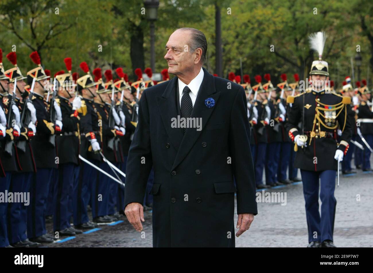 The Armistice Day ceremony at the Arc de Triomphe in Paris Stock Photo ...