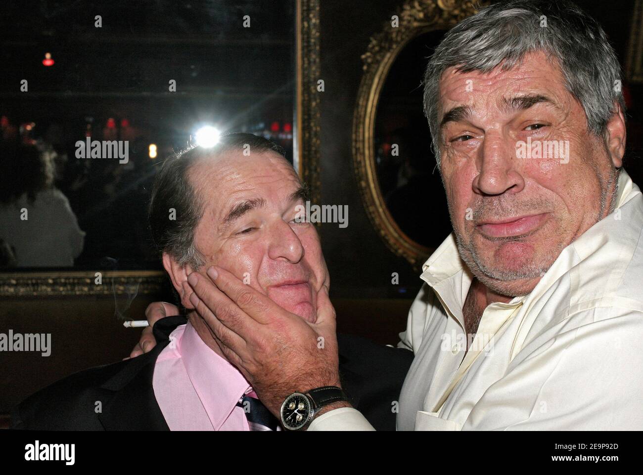 French author Paul-Loup Sulitzer and french actor Jean-Pierre Castaldi ...