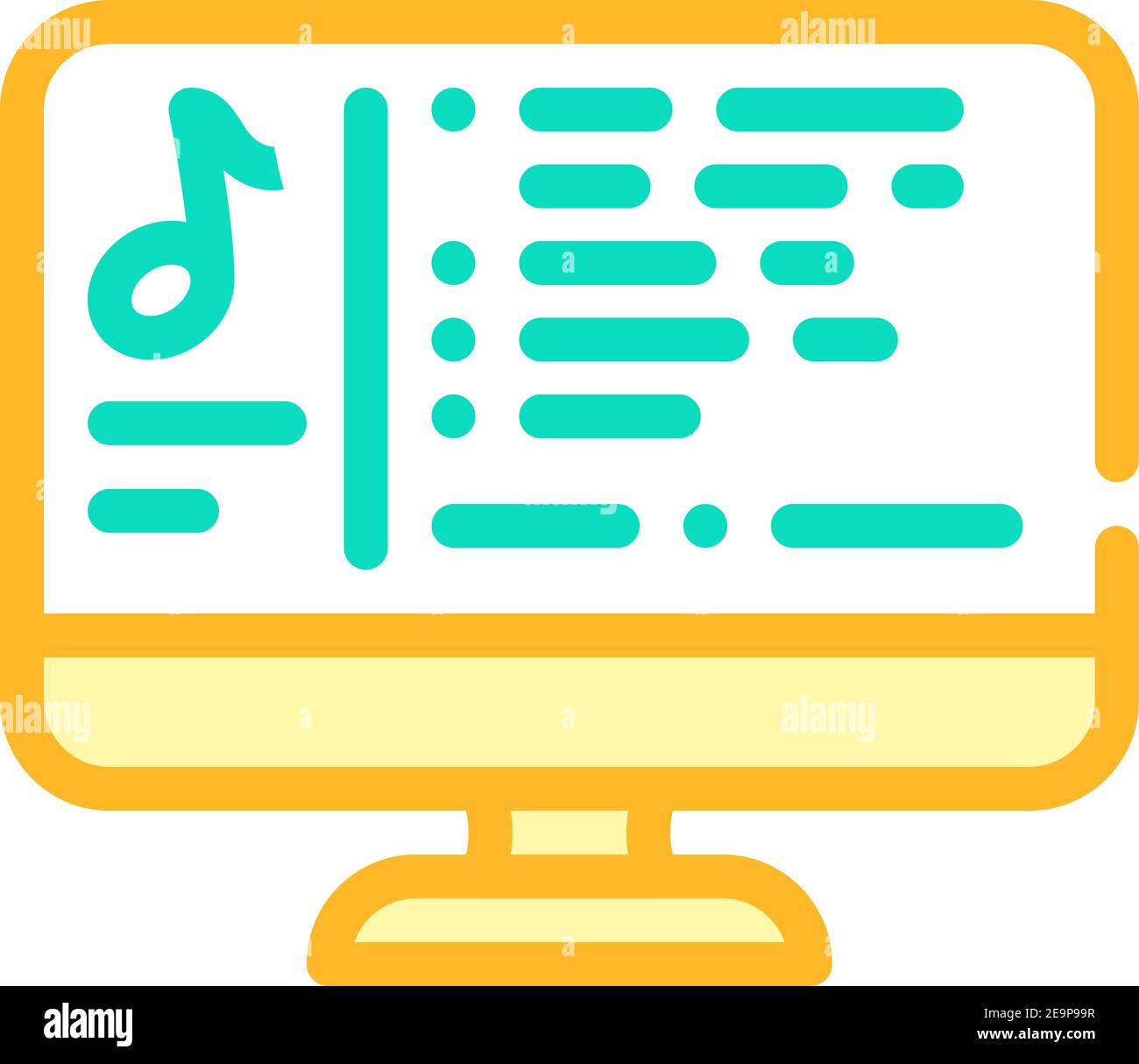 music relax color icon vector illustration flat Stock Vector Image ...