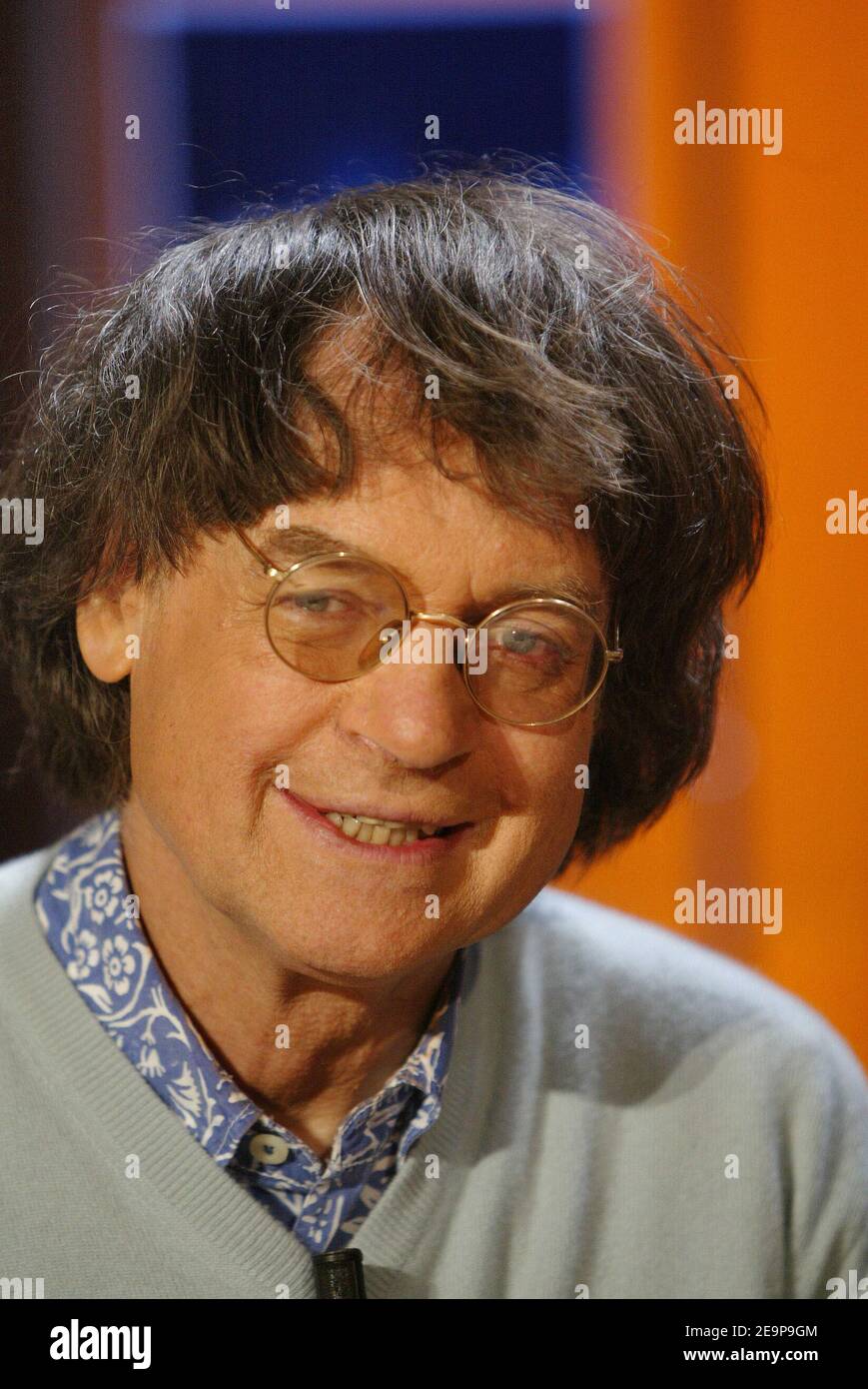 French author Cabu is seen during the taping of TF1 channel TV Show ...