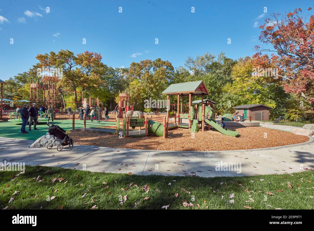 High Park waterplay and childrens playground Stock Photo - Alamy