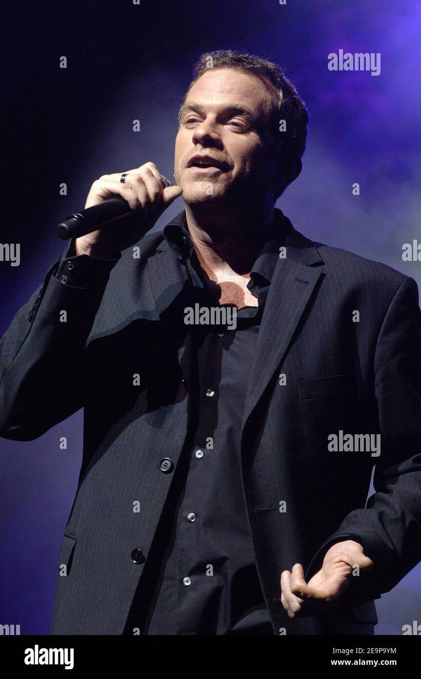 Canadian singer Garou performs at the Olympia Theatre in Paris, France ...