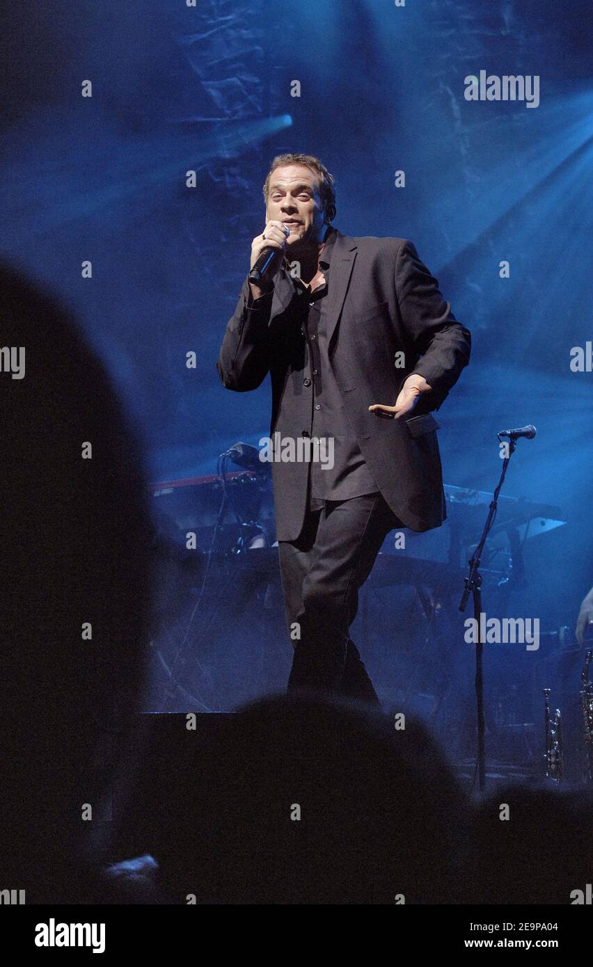 Canadian singer Garou performs at the Olympia Theatre in Paris, France ...