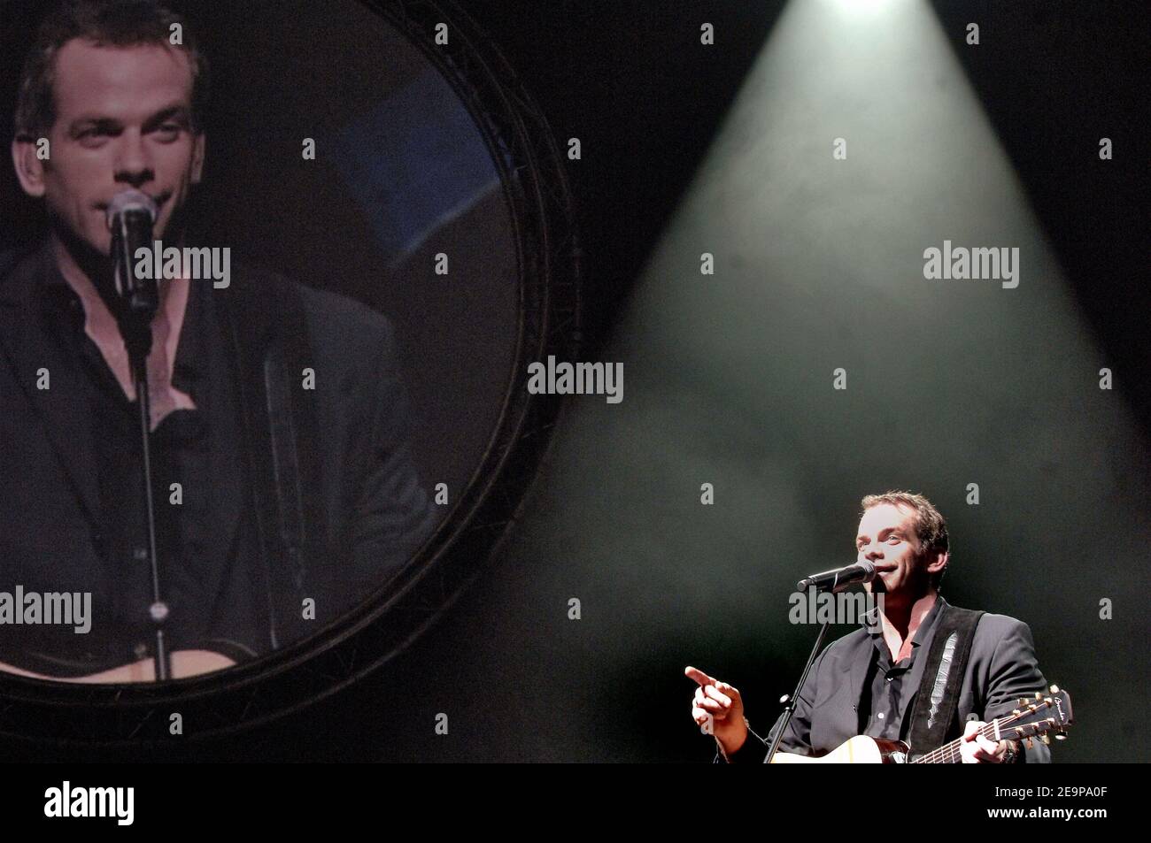 Canadian singer Garou performs at the Olympia Theatre in Paris, France ...