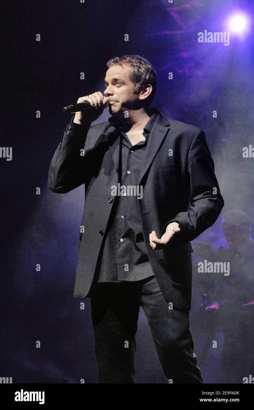 Canadian singer Garou performs at the Olympia Theatre in Paris, France ...