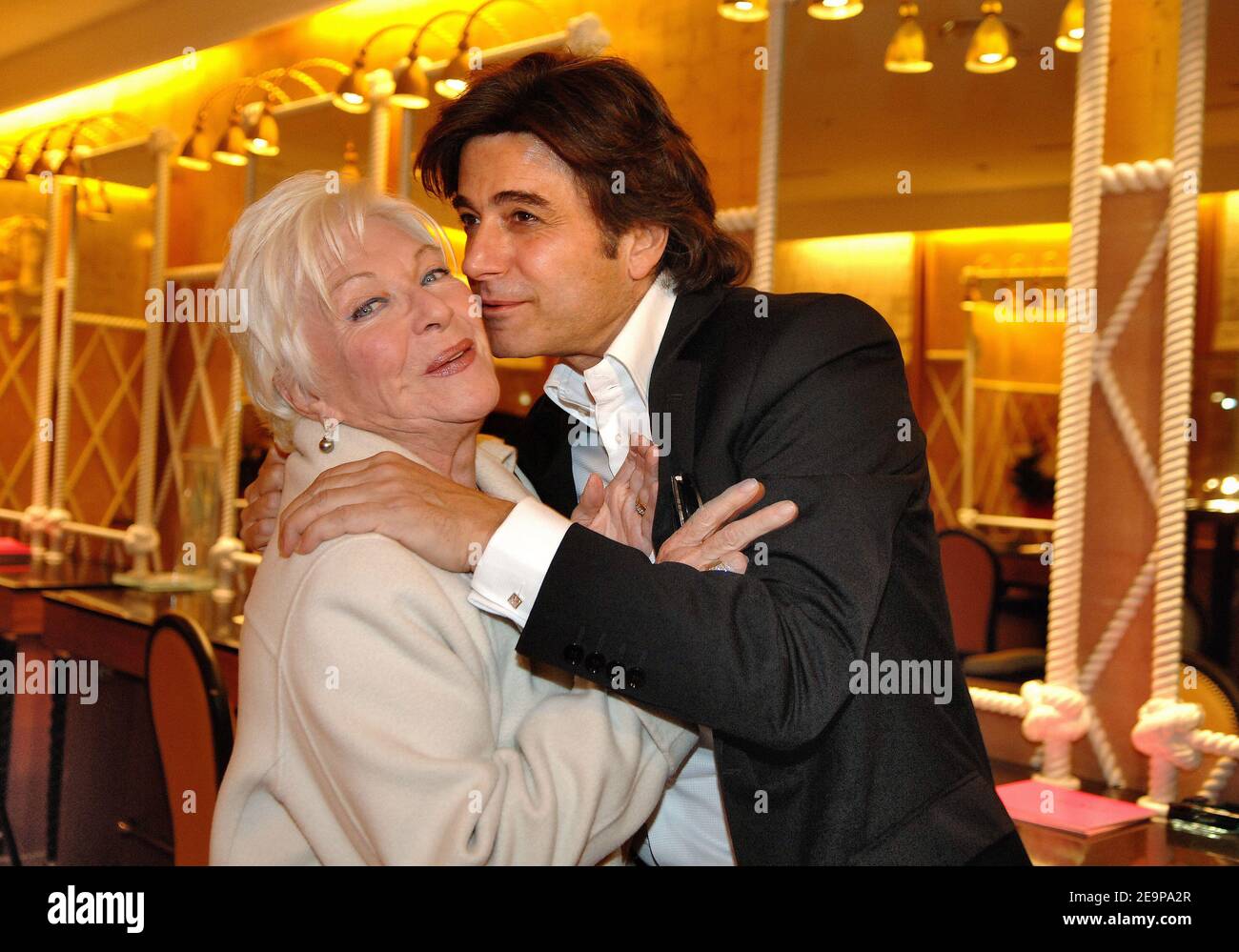 EXCLUSIVE - French actress Line Renaud and Star hairstylist Alexandre ...