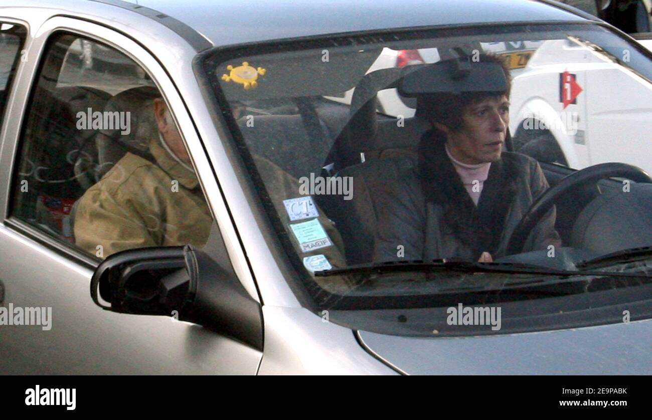 The friend of Jean-Pierre Treiber, Patricia Darbaud (R), and her father ...