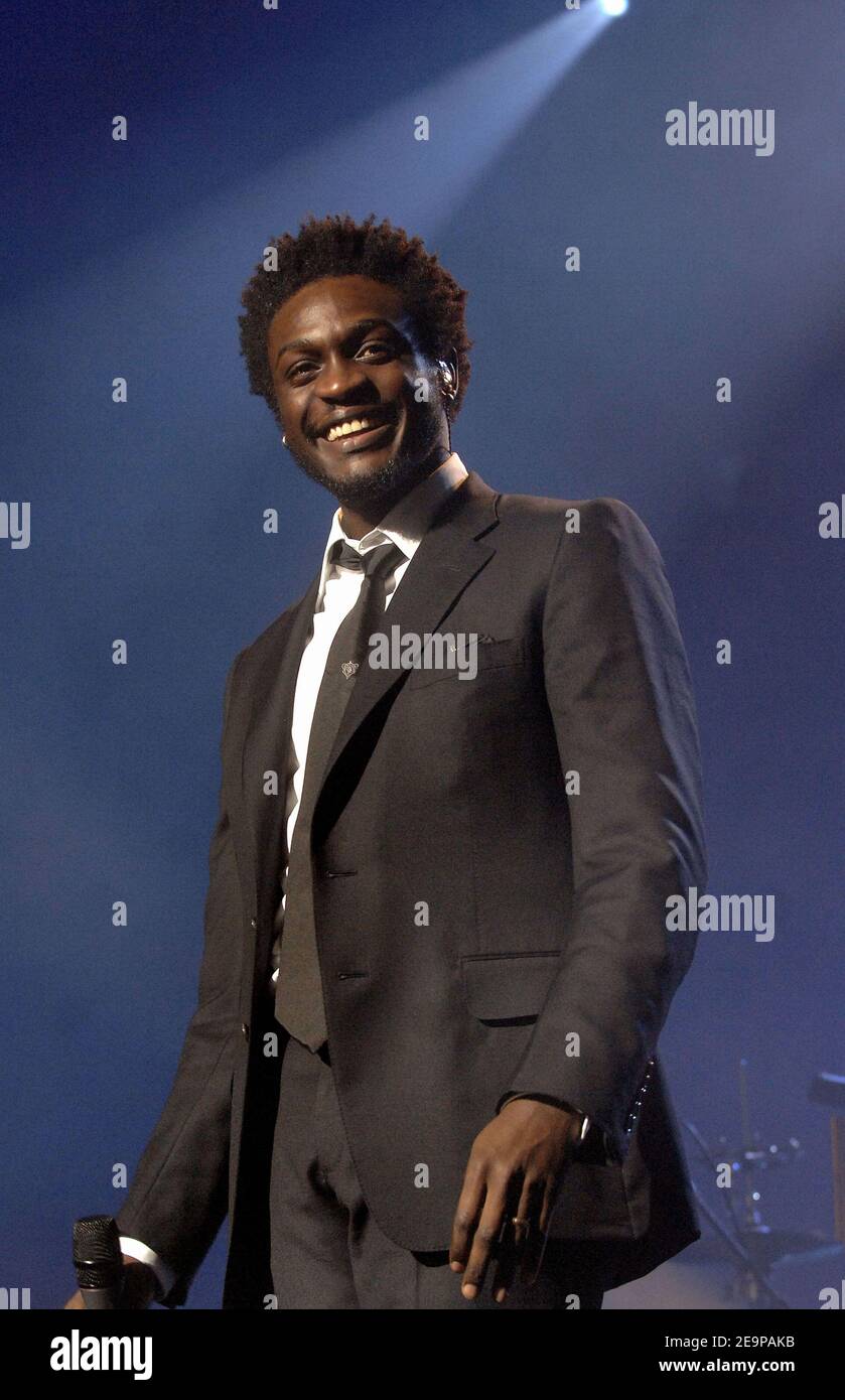 French singer Corneille performs live at Zenith concert hall in Paris ...