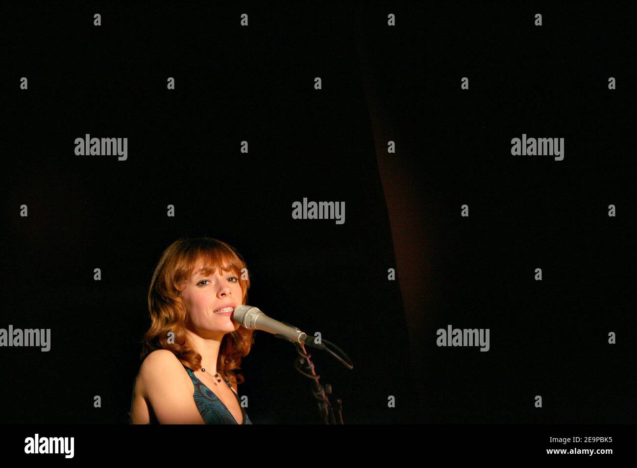 French singer Emily Loizeau performs live at Magic Mirror in la Defense ...