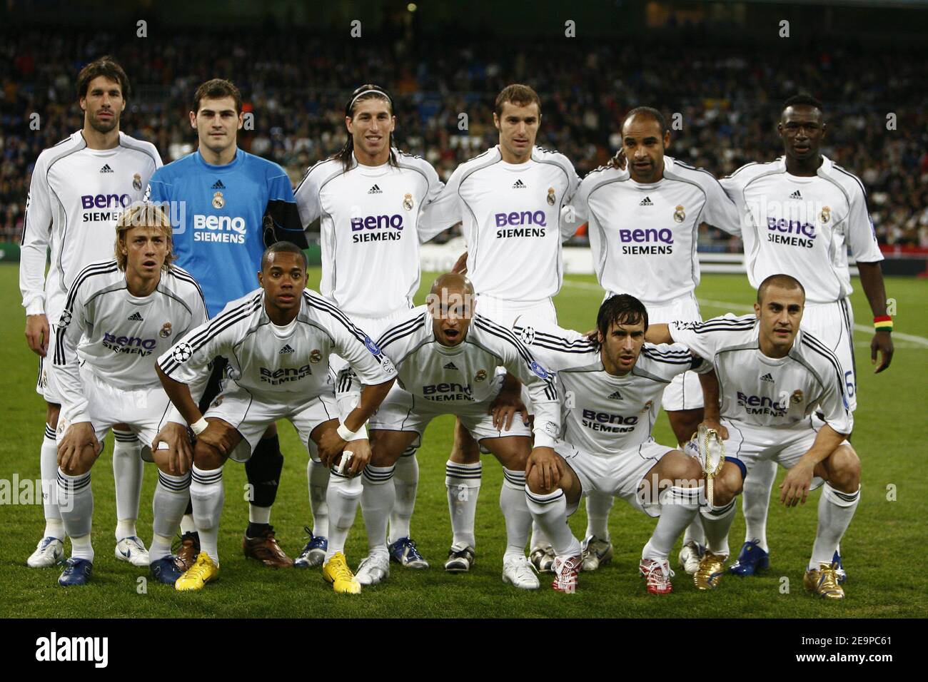 Real's team before the UEFA Champions League, Group E, Real Madrid CF ...
