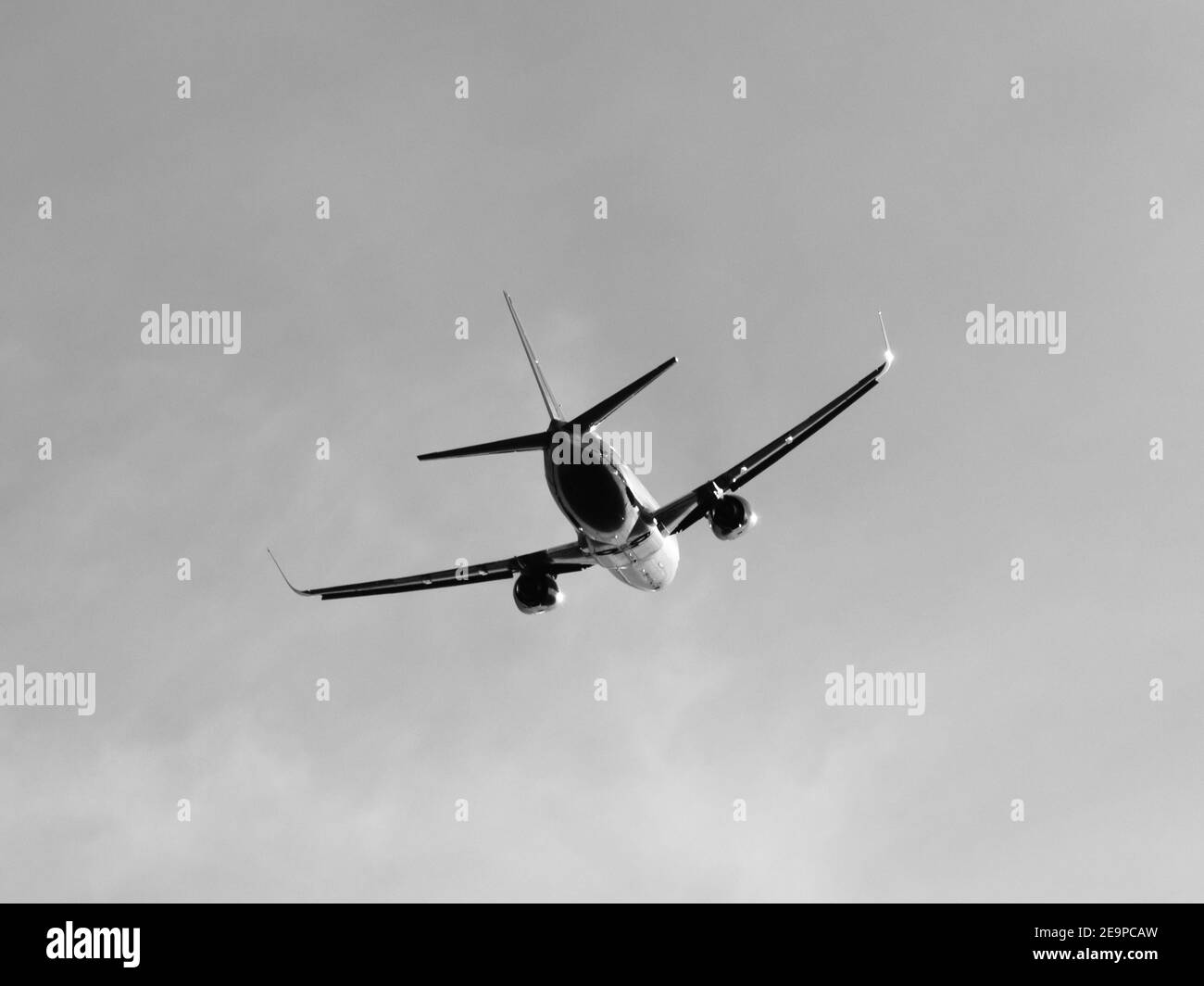 Business jet back view Black and White Stock Photos & Images - Alamy