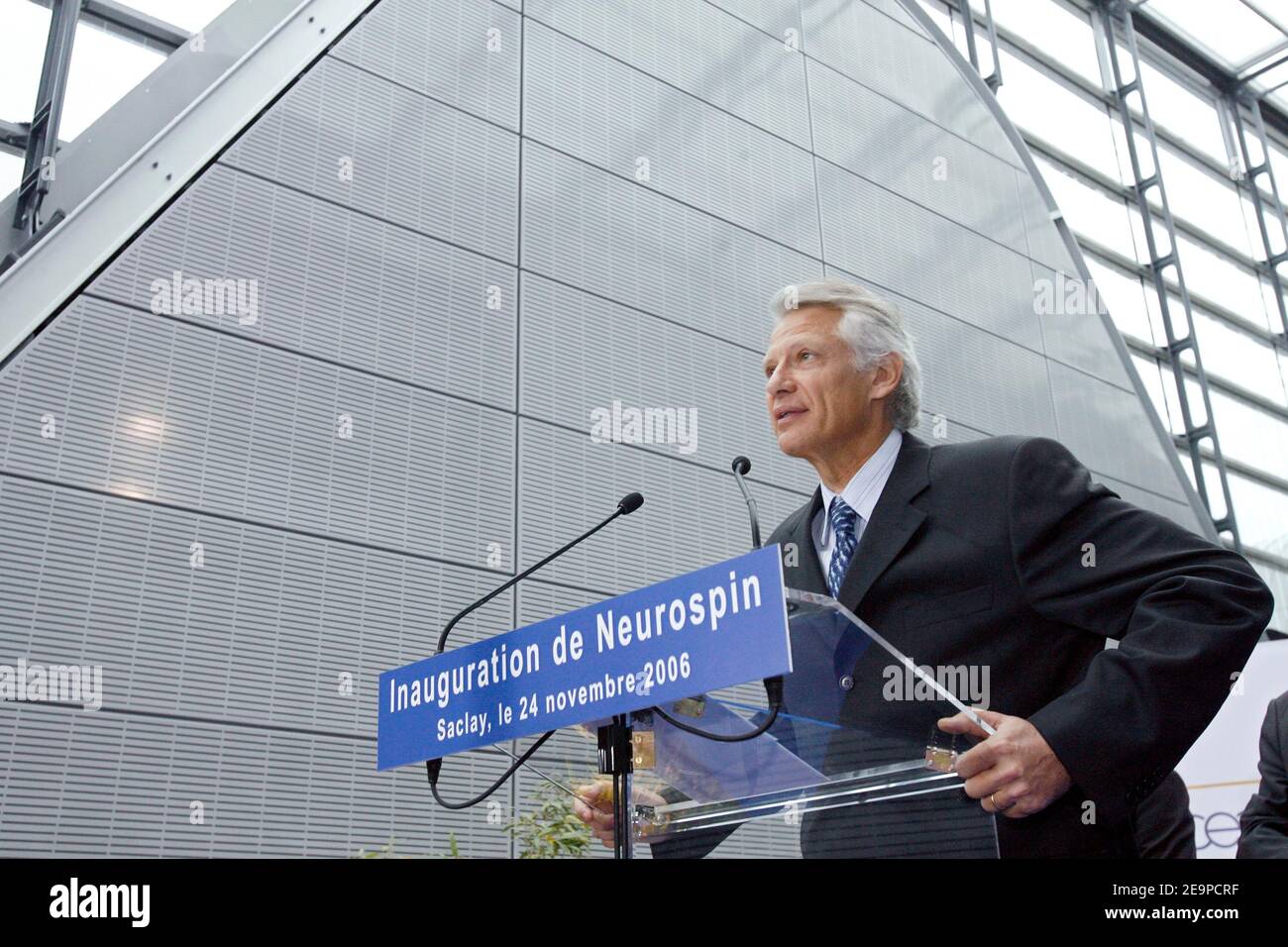 Prime Minister Dominique de Villepin inaugurates the new research ...