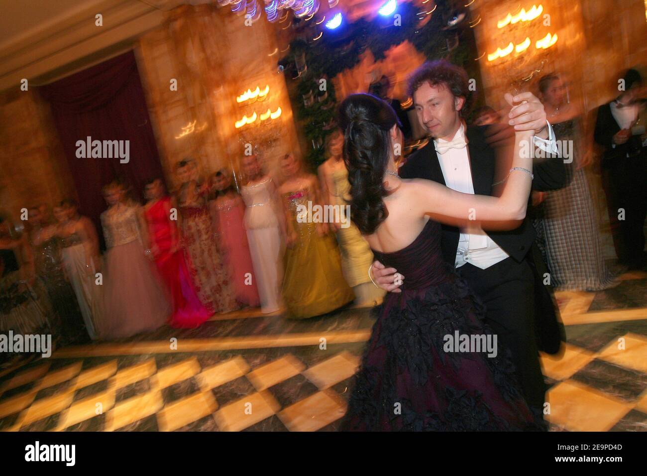 EXCLUSIVE. NO TABLOIDS. Master of ceremonie Stephane Bern and Xiaodan Chen from China (wearing a ...