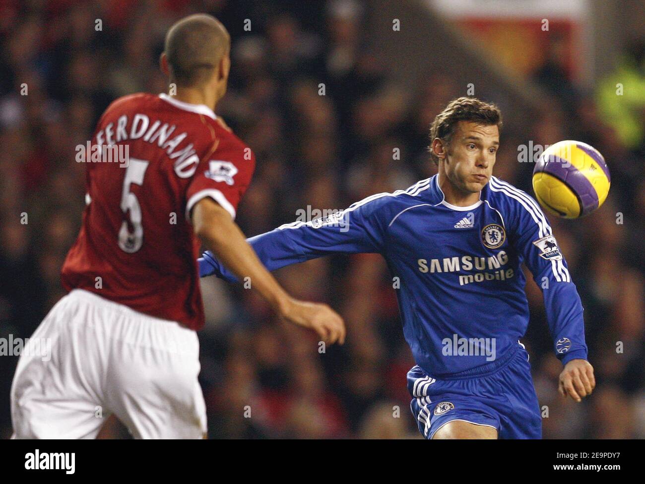 During their barclays premiership match at old trafford hi-res stock ...