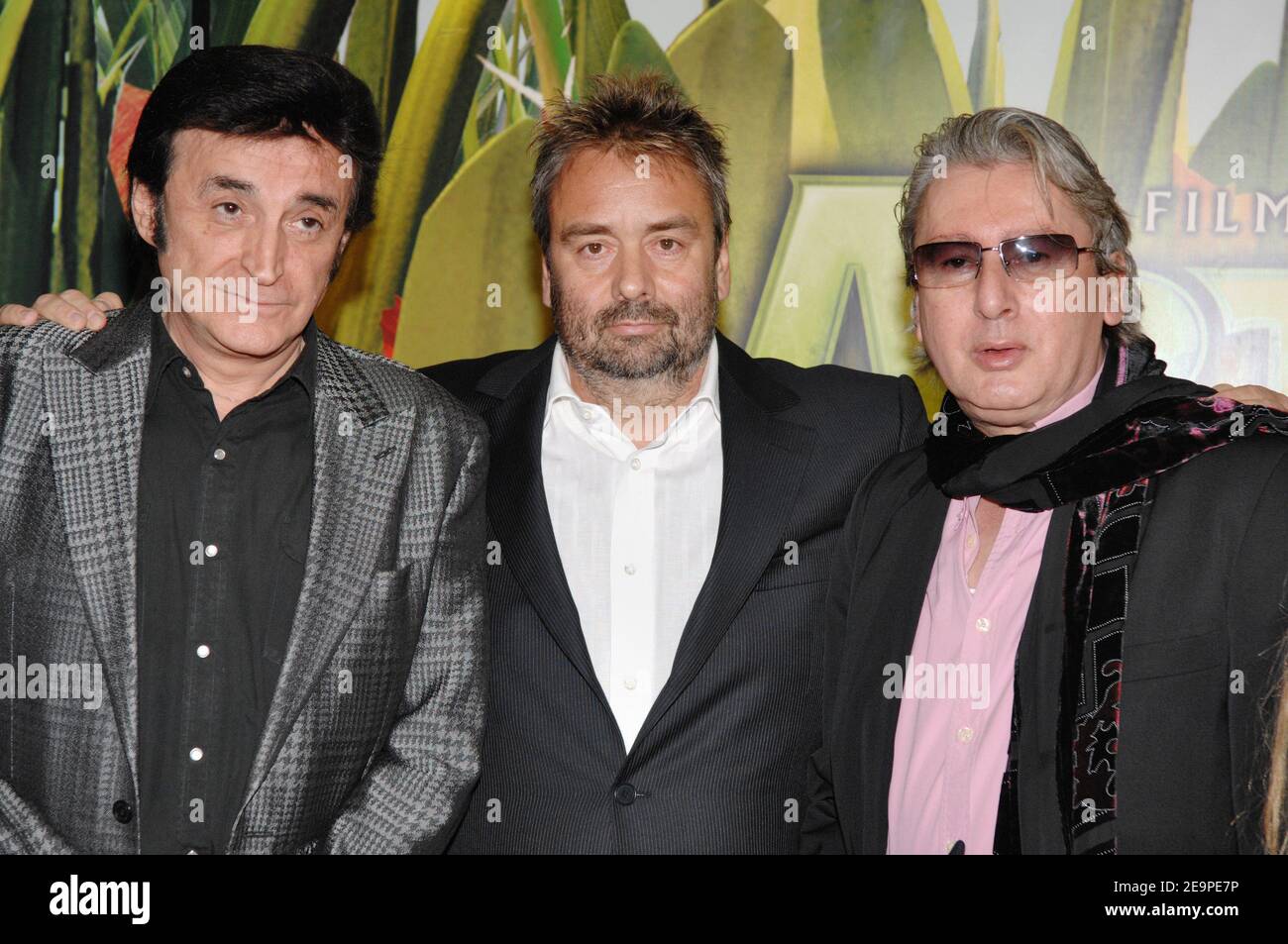 Director Luc Besson (center) and singers Dick Rivers (left) and Alain ...