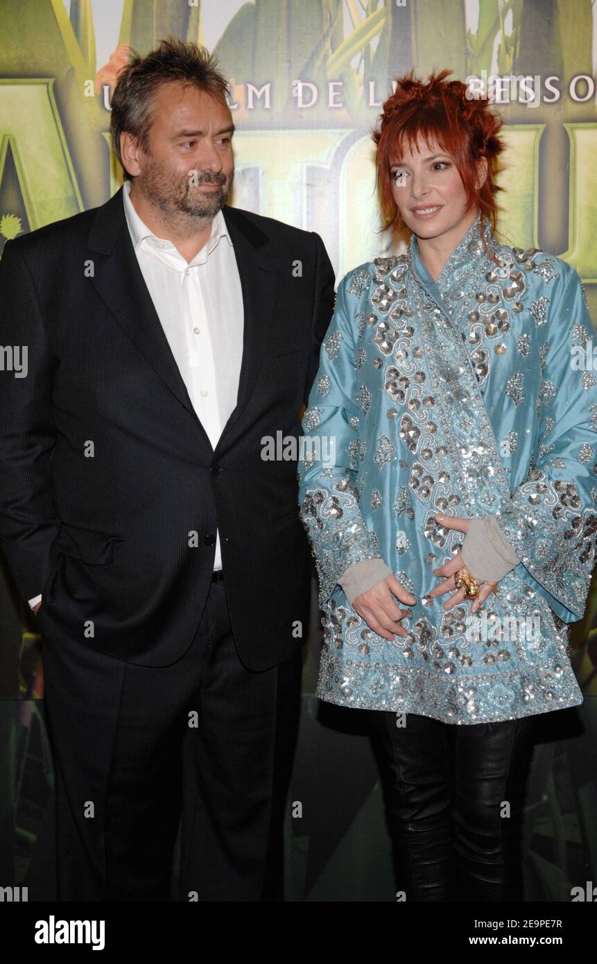 Director Luc Besson and singer Mylene Farmer pose together as they ...