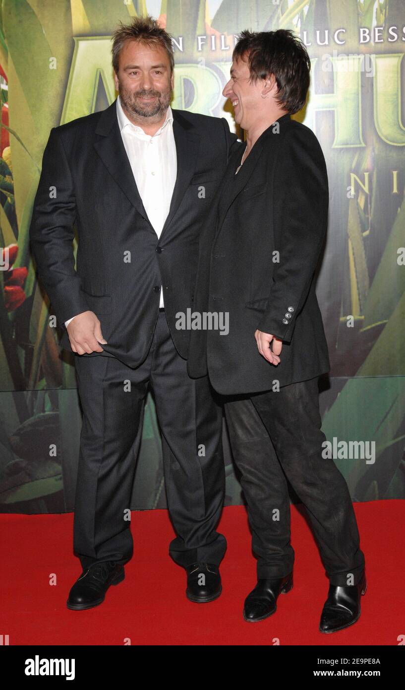 Director Luc Besson and musician Eric Serra pose together as they ...