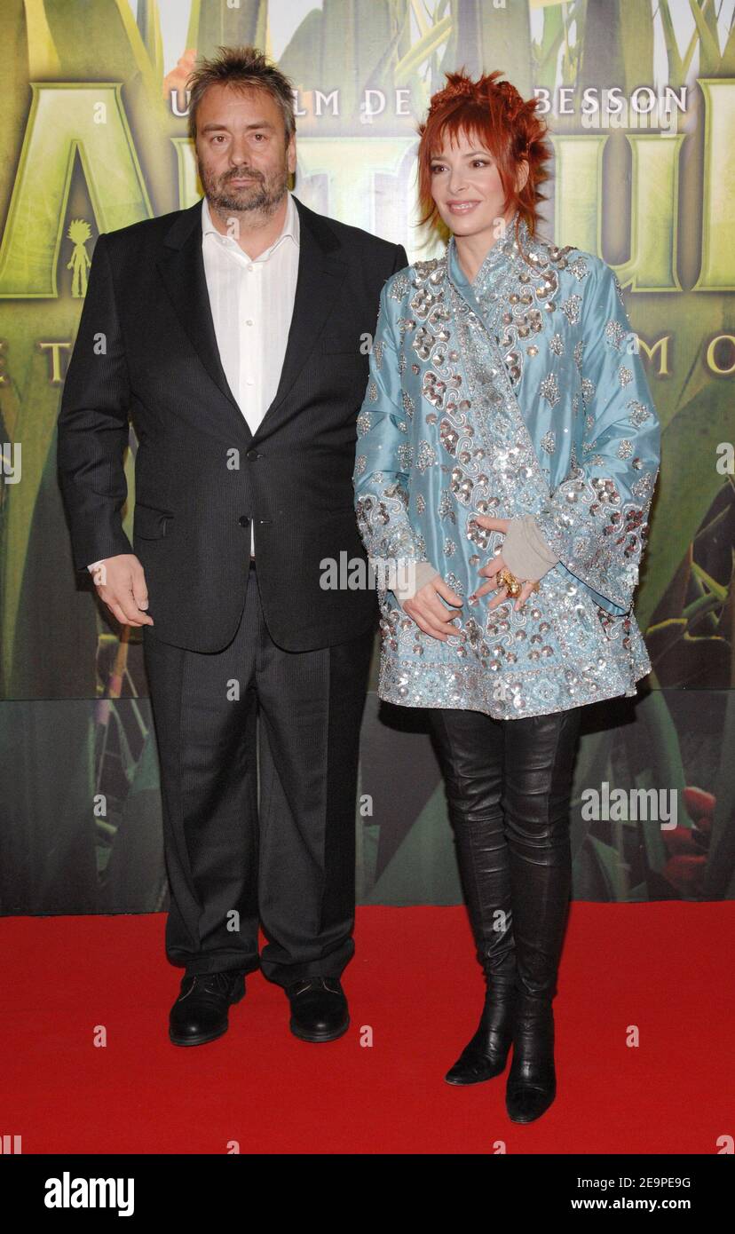 Director Luc Besson and singer Mylene Farmer pose together as they ...