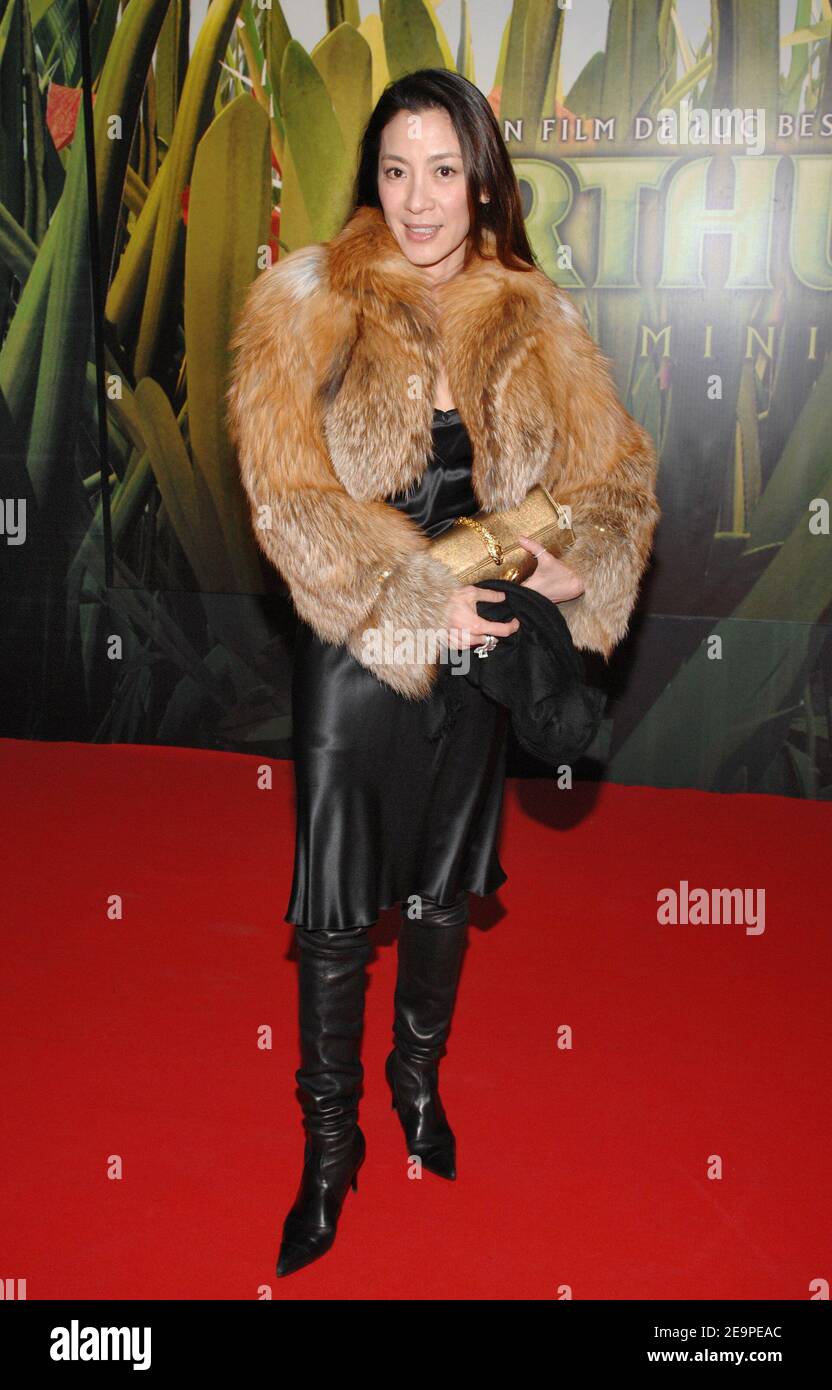 Chinese actress Michelle Yeoh poses as she arrives to the 'Arthur et ...