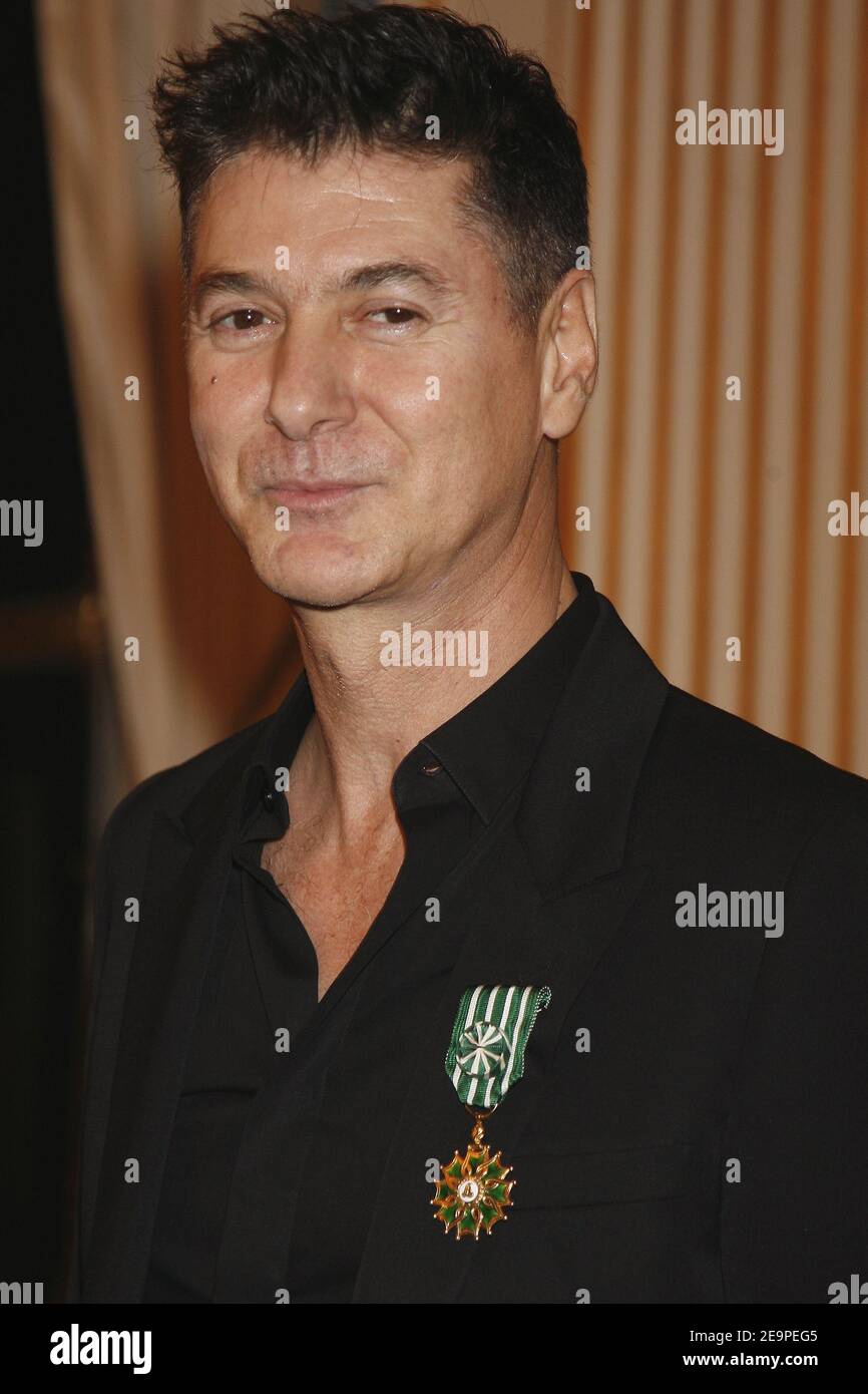 French singer Etienne Daho was knighted with the 'Insignes de Chevalier ...