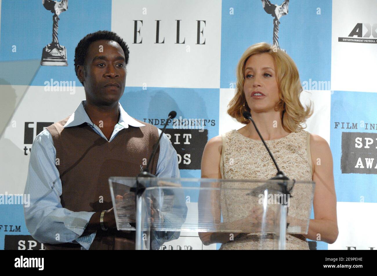 Don Cheadle and Felicity Huffman attend the 2007 Film Independent's ...