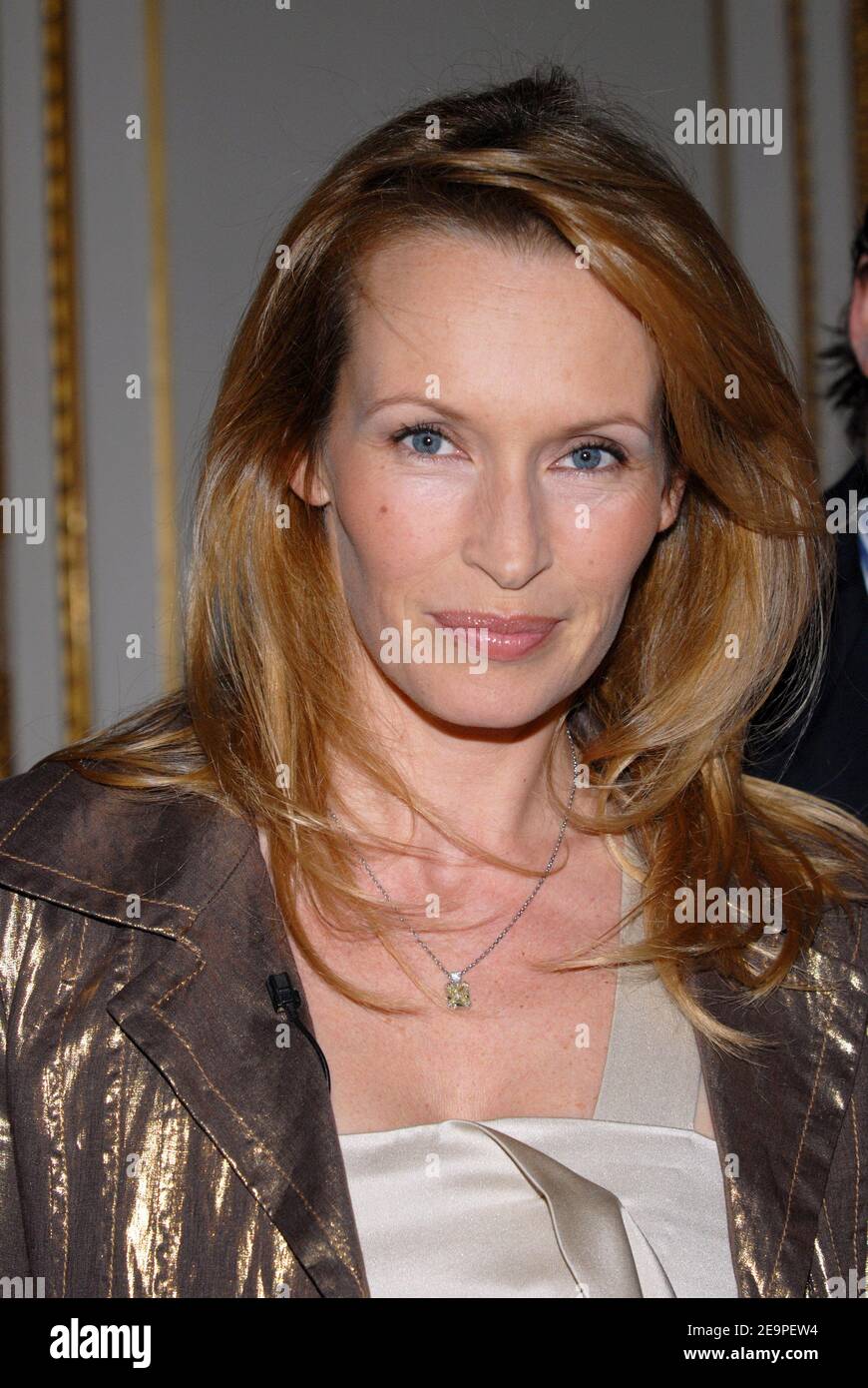 Estelle Lefebure presents UNICEF's 'Gala For Life' 2007 calendar during ...