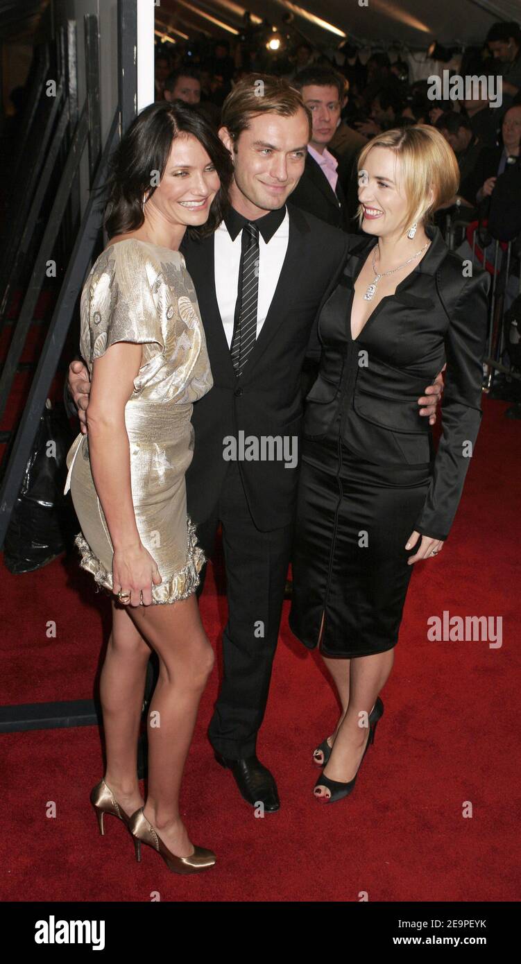 Cameron Diaz, Jude Law and Kate Winslet arrive for 'The Holiday ...