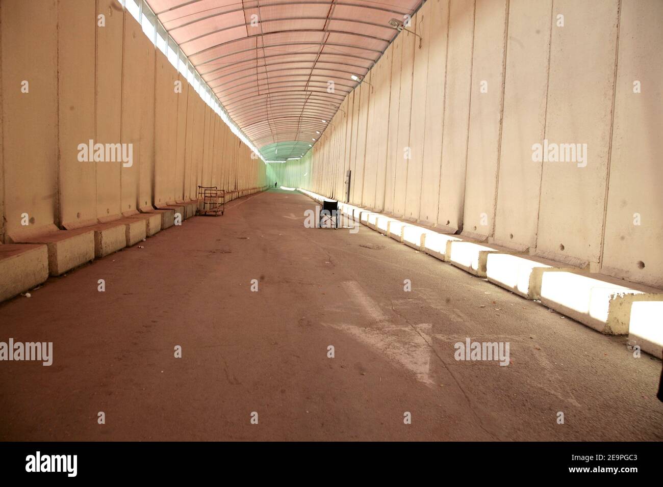 Erez check point in Gaza Strip, the only way between Palestinian ...