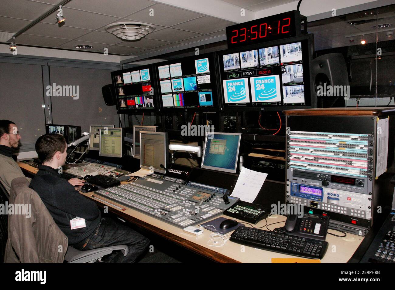 Studios of French 24-hour international news TV channel, France 24 in ...