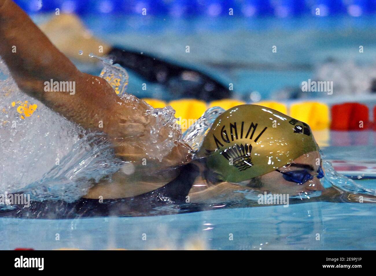 Italy's Filippo Magnini competes on men's 100 meters freestyle semli ...