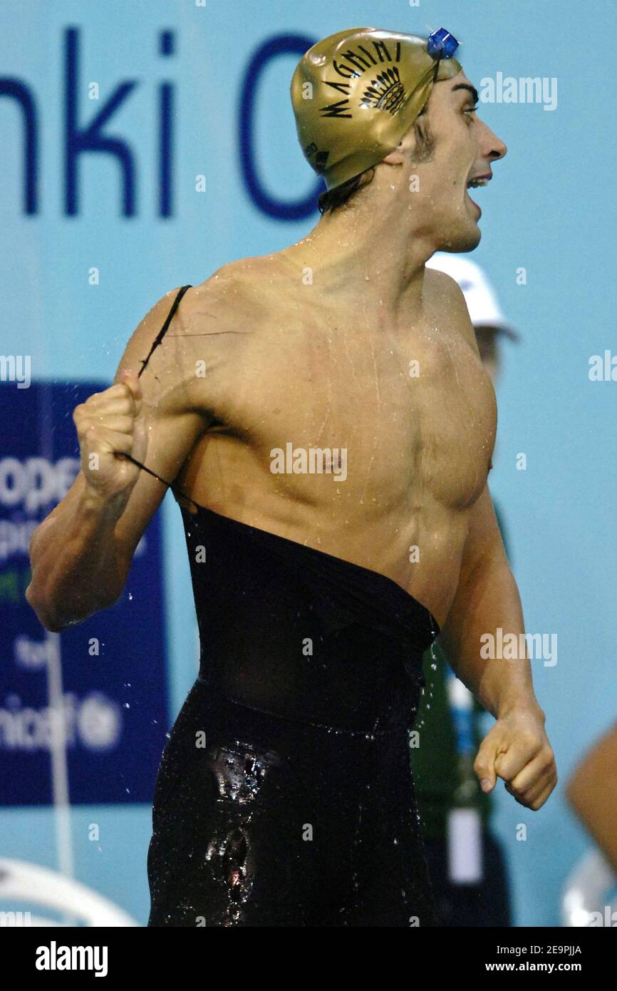 Italy's Filippo Magnini wins the gold medal on men's 100 meters ...