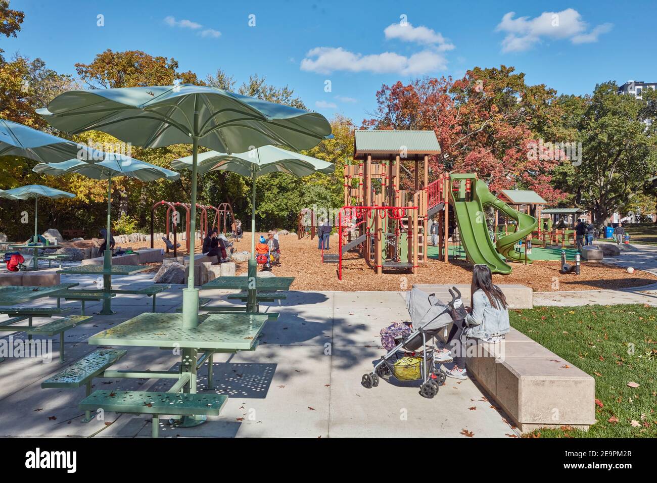 High Park waterplay and childrens playground Stock Photo - Alamy