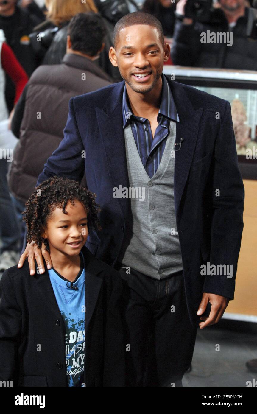 Actor Will Smith and his son Jaden Smith make an appearance on NBC's ...