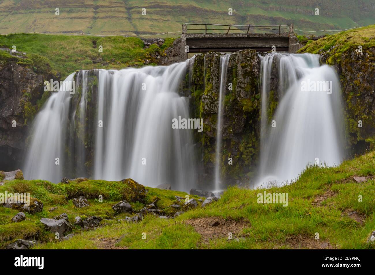 Kirkjufellsfoss waterfall in Snaefellsnes peninsula in west Iceland ...
