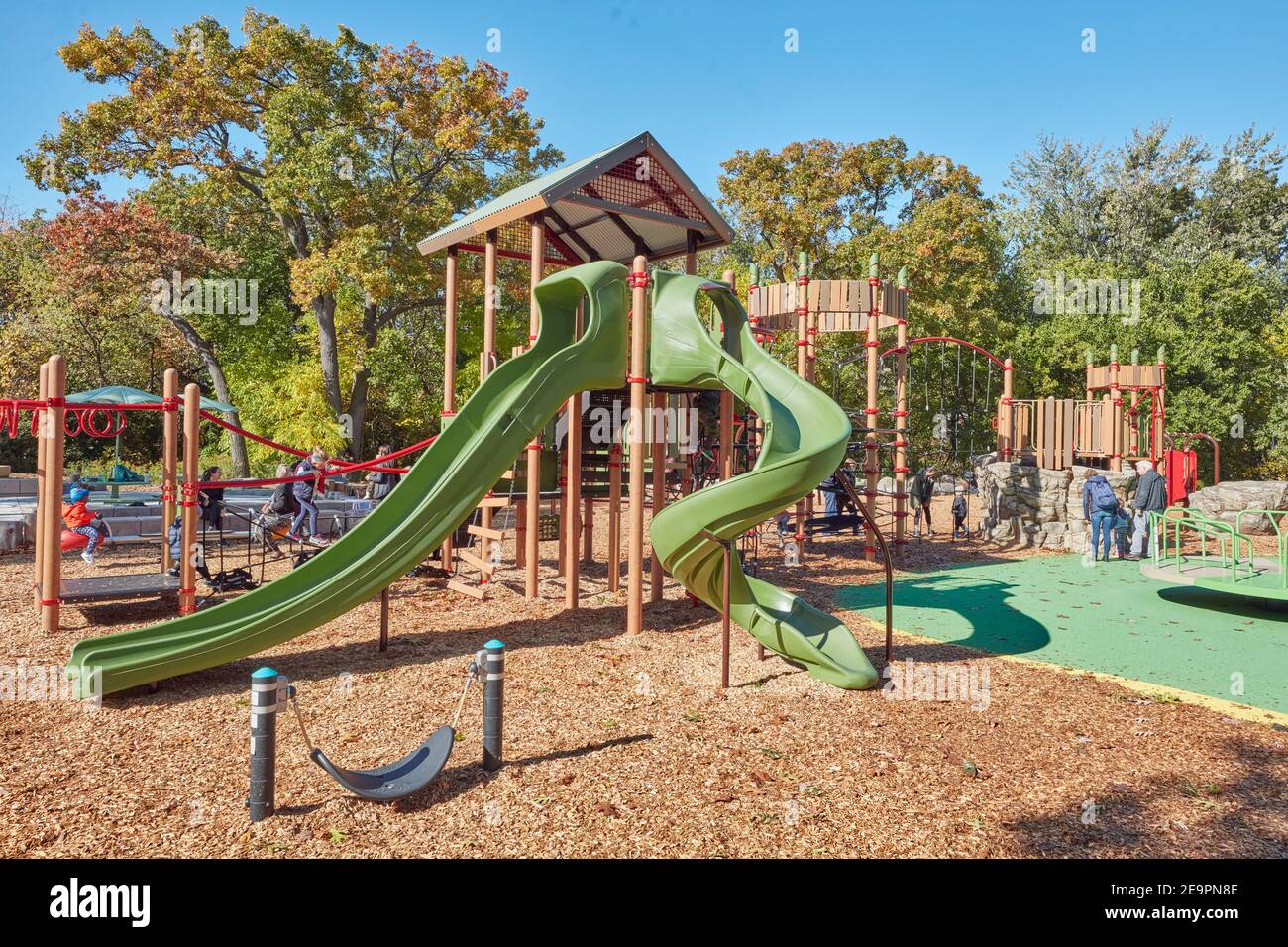 High Park waterplay and childrens playground Stock Photo - Alamy