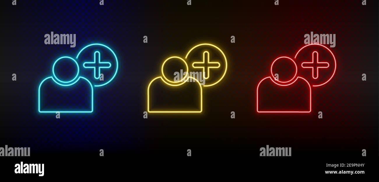 Neon sign red blue arrow Stock Vector Images - Alamy