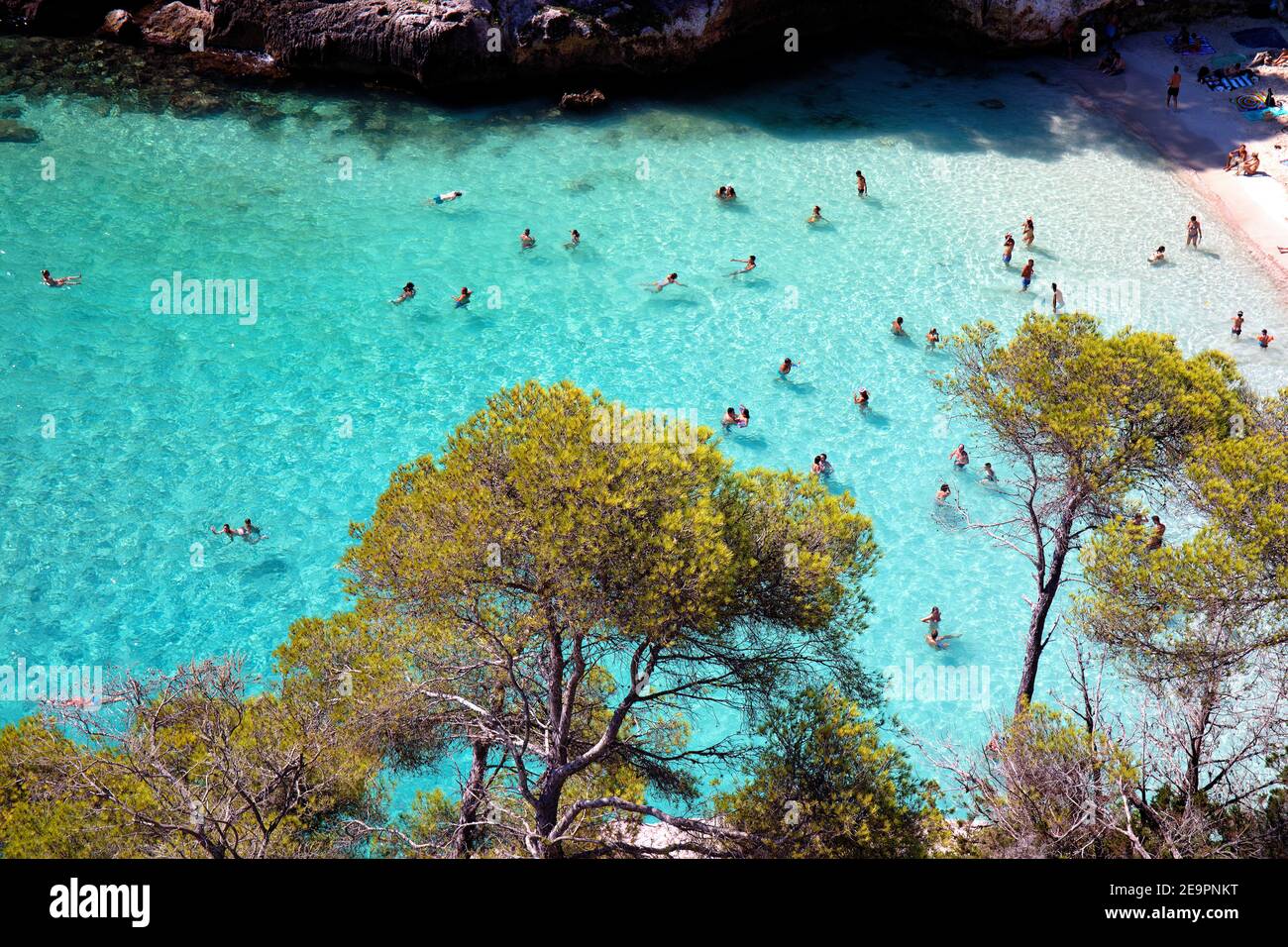 menorca island. bathing area in Macarena beach Stock Photo - Alamy