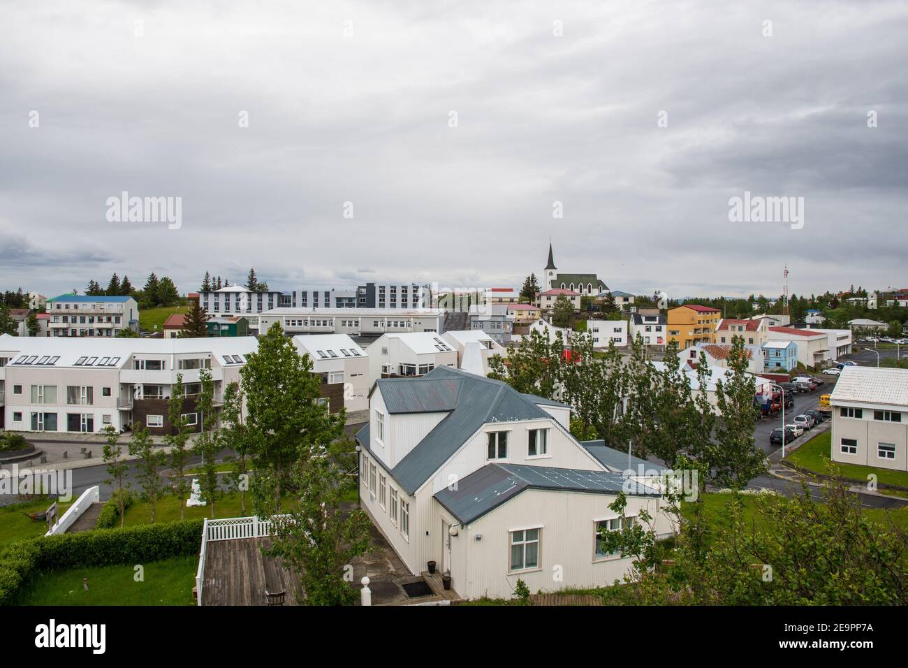Town of Borgarnes in Borgarfjordur in west Iceland Stock Photo - Alamy