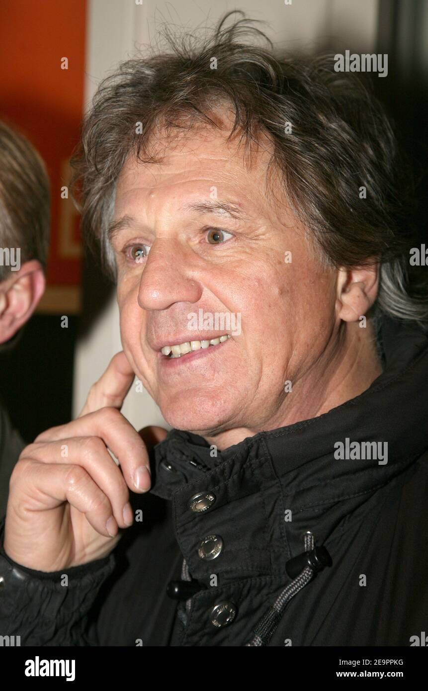 EXCLUSIVE. French singer Gerard Lenorman arrives at the Pavillon ...