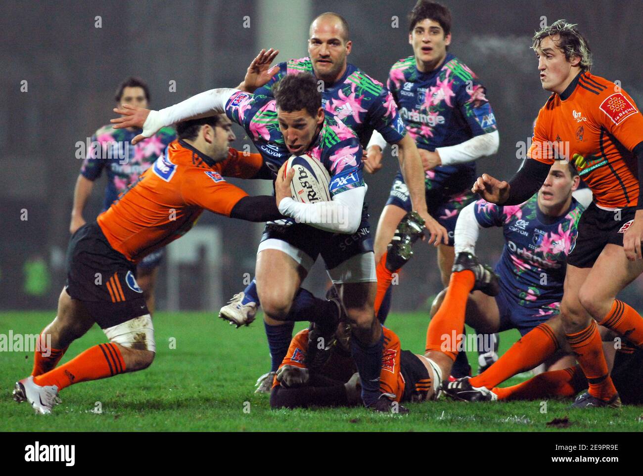 Stade Francais's Julien Arias action during the French Top 14 rugby ...