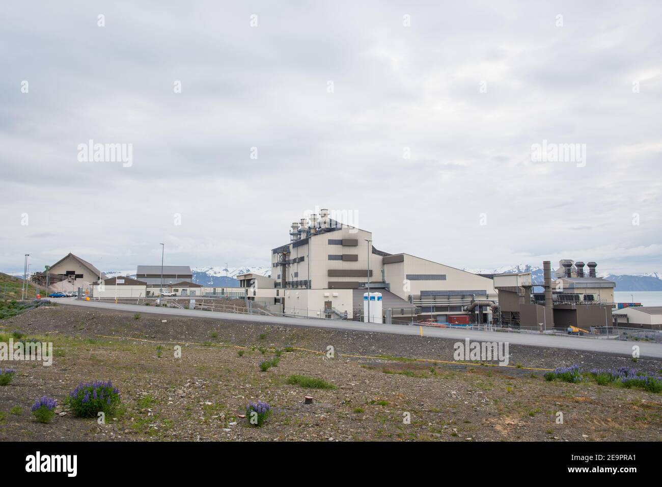 Silicon metal production plant on Bakki in North Iceland Stock Photo ...