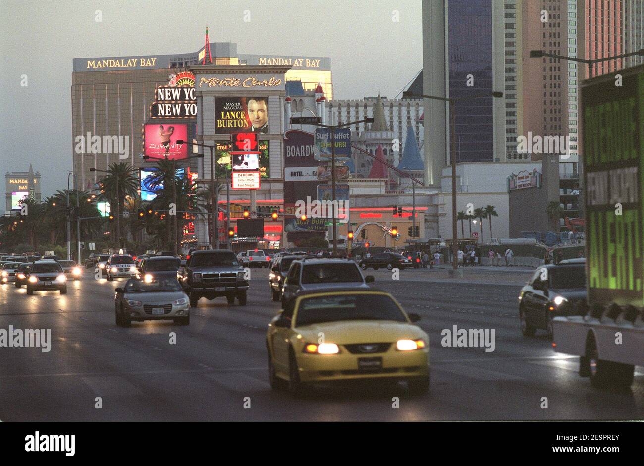 The Las Vegas Boulevard aka The Strip in Las Vegas, NV, USA, July 2006 ...