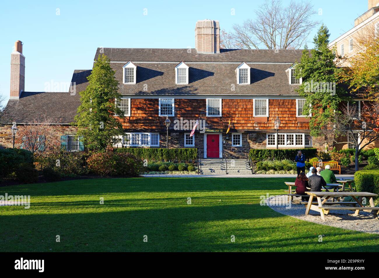 PRINCETON, NJ -16 NOV 2020- View of Palmer Square, a landmark square in ...