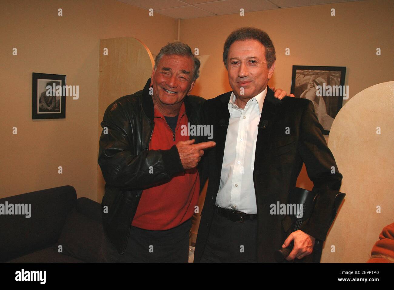 Peter Falk lors de l'enregistrement de l'emission Vivement Dimanche a ...